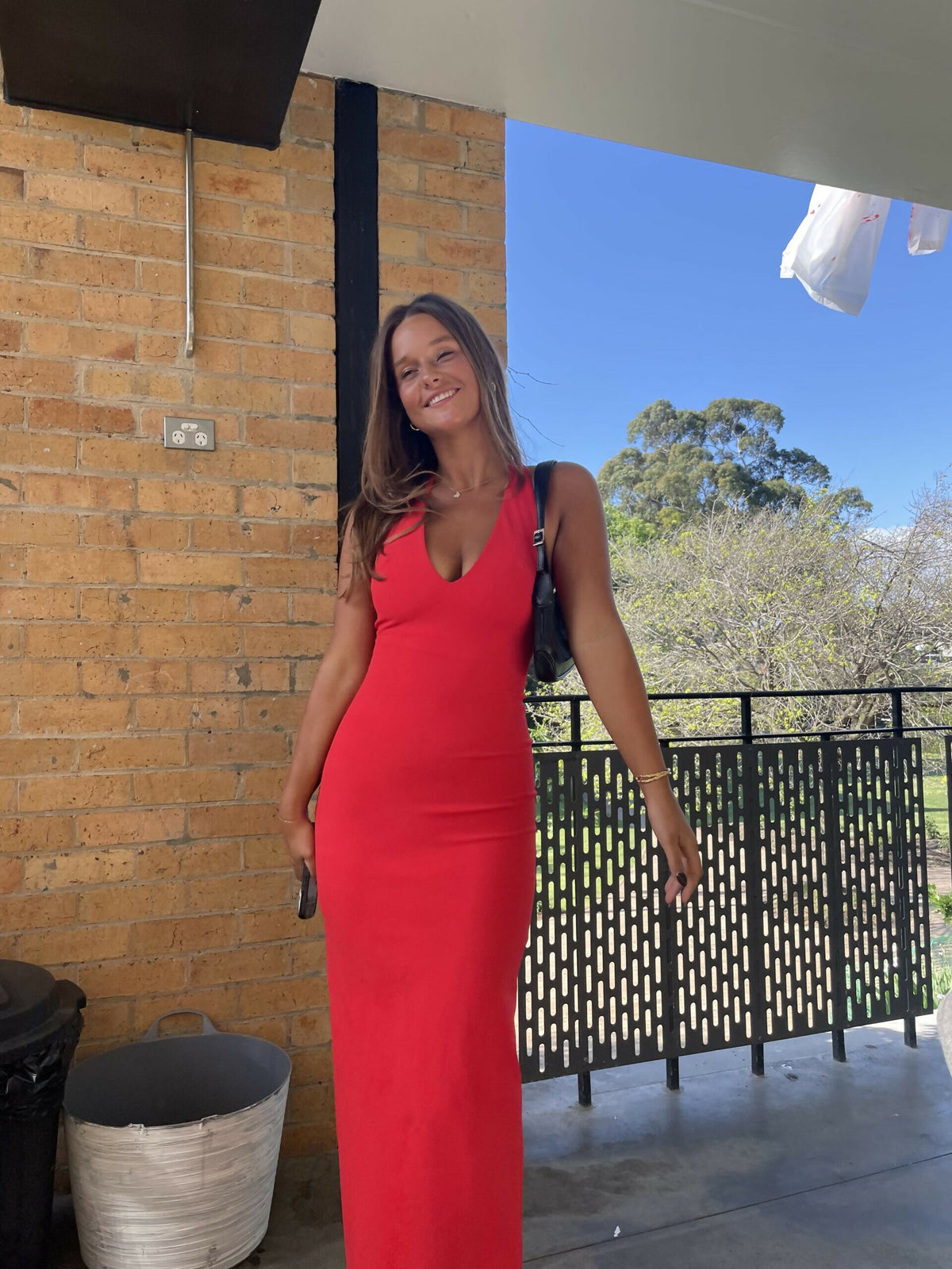 Effie Kats Eiza Cherry Red Gown | The Designer Hire